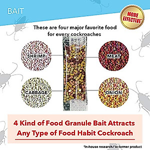 HOY HOY Cockroach Roach Glue Traps - 100 Count Pesticide-Free Indoor Sticky Hygienic Stations Made in Japan