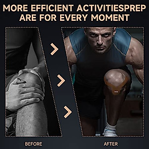 CKeep Kinesiology Tape (2 Rolls), Original Cotton Elastic Premium Athletic Tape,33 ft 40 Precut Strips in Total,Hypoallergenic and Waterproof K Tape for Muscle Pain Relief and Joint Support