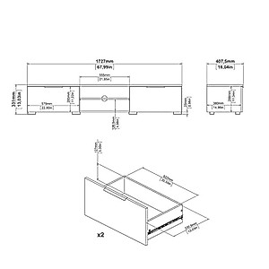 Tvilum Match TV Stand, White High Gloss