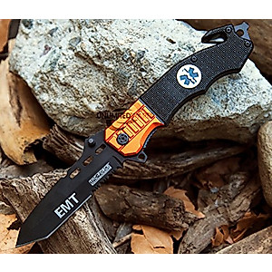 TAC Force 8.5" EMT Rescue Spring Assisted Tactical Pocket Knife Blade Open