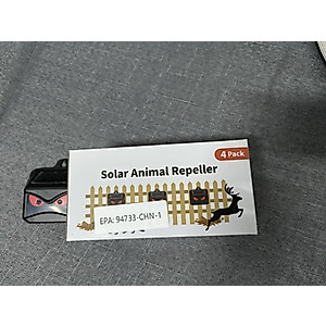 4 Pack Solar Animal Repellent Outdoor Coyote Deterrent for Yard Racoon Repellent Outdoor Skunk Repellent for Yard,Deer Repellent Devices Predator Eyes Predator Lights for Chicken Coop Farm Garden