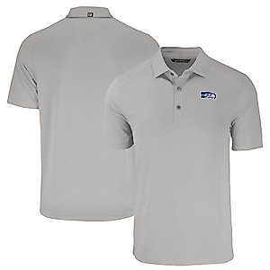 Cutter & Buck Men's Gray Seattle Seahawks Throwback Forge Eco Stretch Recycled Polo