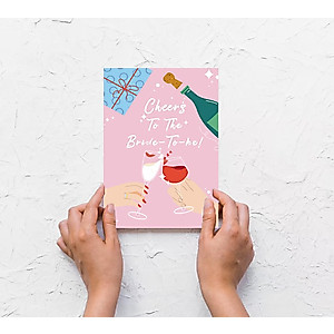 XXDJLP Sweet Bridal Shower Card for Bride To Be,Funny Bachelorette Card for Bride Her, Cute Bride To Be Card Gifts for Women Sister Friends, Wedding Engagement Congratulations Card