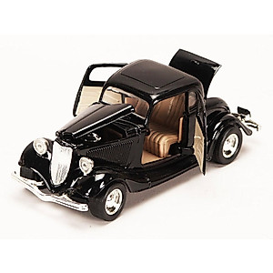 1934 Ford Coupe, Black - Motormax 73217 - 1/24 Scale Diecast Model Toy Car