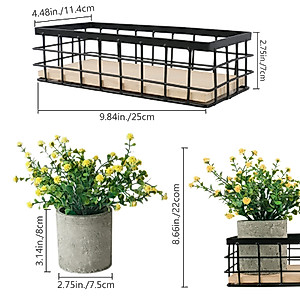 Small Fake Plants Artificial Plants Indoor, 3 Potted Artificial Plants Flowers for Home Decor Indoor, Fake Plants Bedroom Aesthetic, Fake Plants for Living Room, Bathroom, Shelf, Coffee Table