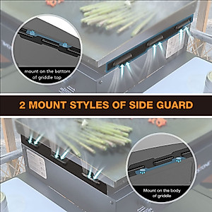 Wind Guards for Blackstone 28" Griddle, MeWeBlue Blackstone Accessories Fit for Blackstone Grill, MeWeBlue 5016 Magnetic Stainless Steel Wind Screens Protect Flame Hold Heat, Compatible with Hood