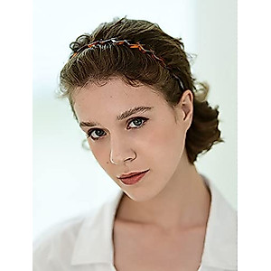 BAHABY 6 Pack Zig Zag Shark Tooth Hair Comb Headbands for Women Plastic Plain Hair Bands Hair Hoop Hair Accessories for Women