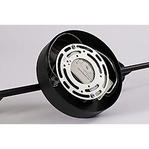 VidaLite LED Track Light, 7W Four Bulb Fixed Rail with Rotating Heads, 3000K Modern Interior Spotlight, Black