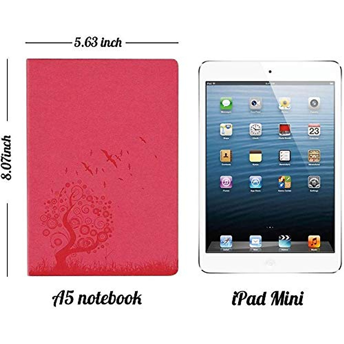 SINOBAND 8 Pack Bulk Journals, A5 PU Leather Colorful Writing Notebook, Journal Set Wide Ruled for College Students School and Office(Random Color)