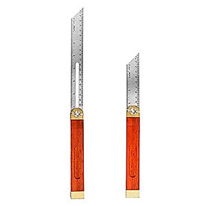 QWORK 9-Inch Stainless Steel T-Bevel Gauge Angle Finder, Metric and Inch Measurements, Sliding Angle Ruler Woodworking T Bevel Angle Finder with Locking Mechanism and Dual Scales