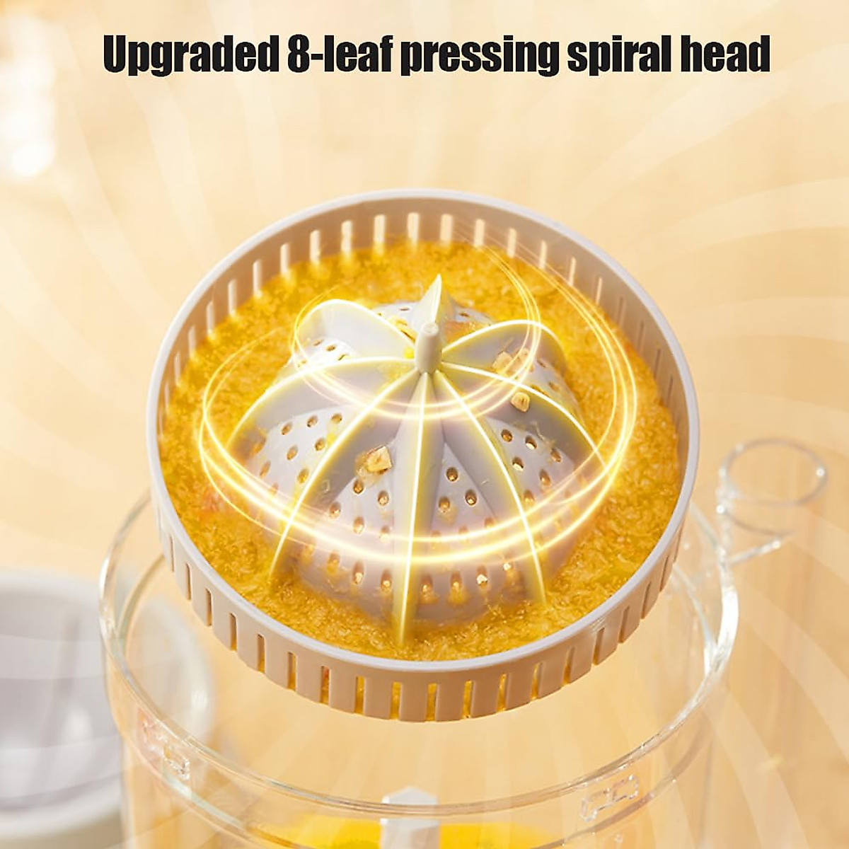 Cornesty Electric Citrus Juicer Squeezer with Pulp Basket, 300ml Juicer Machine for Citrus Orange Lemon Grapefruit, Automatic Citrus Juice with USB Charging, BPA-Free, Easy to Clean (White)