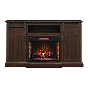 ClassicFlame Manning Infrared Electric Fireplace Entertainment Center, Saw Cut Espresso - 28MM9954-PD01