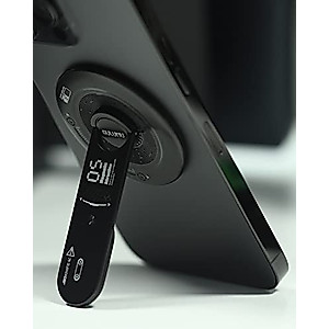 Aulumu G05 [4-in-1] Mag Safe Phone Grip [2023 Unique Design], Removable 360° Adjustable Phone Kickstand with Box Opener, Compatible with iPhone 14&13&12 Series (Black)