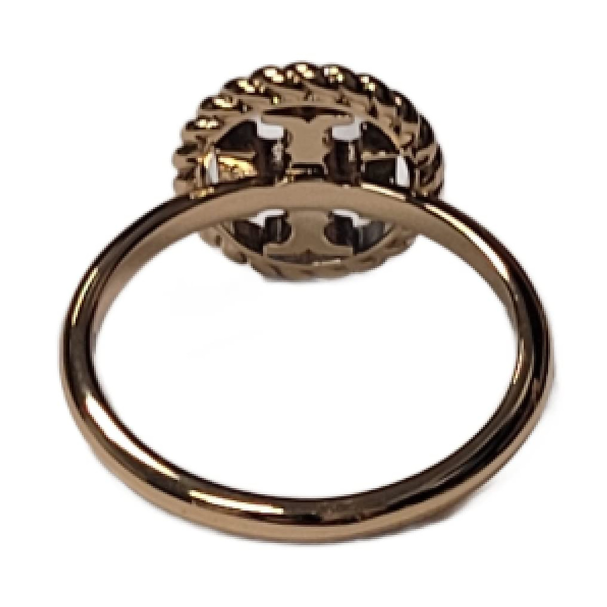 Tory Burch 136617 Tory Gold Tone Rope Logo Women's Ring Size 7