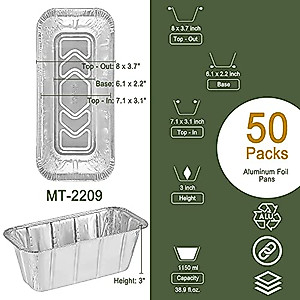MESTAEK Grease Cup Liners (50 Pack), Compatible Replace Blackstone Griddle Drip pan Liners for 36" 30" 28" 22" 17" Griddles, Disposable Aluminum Foil Catch Grease Pan, BBQ, Baking, Cooking, Roasting