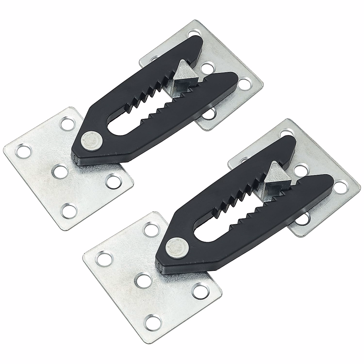 FMHXG 2PCS Plastic Crocodile Buckle Screw Clip Furniture Hinge Double Ear Headrest Hinge Sofa Connector Sofa Combination Fixing Piece Black