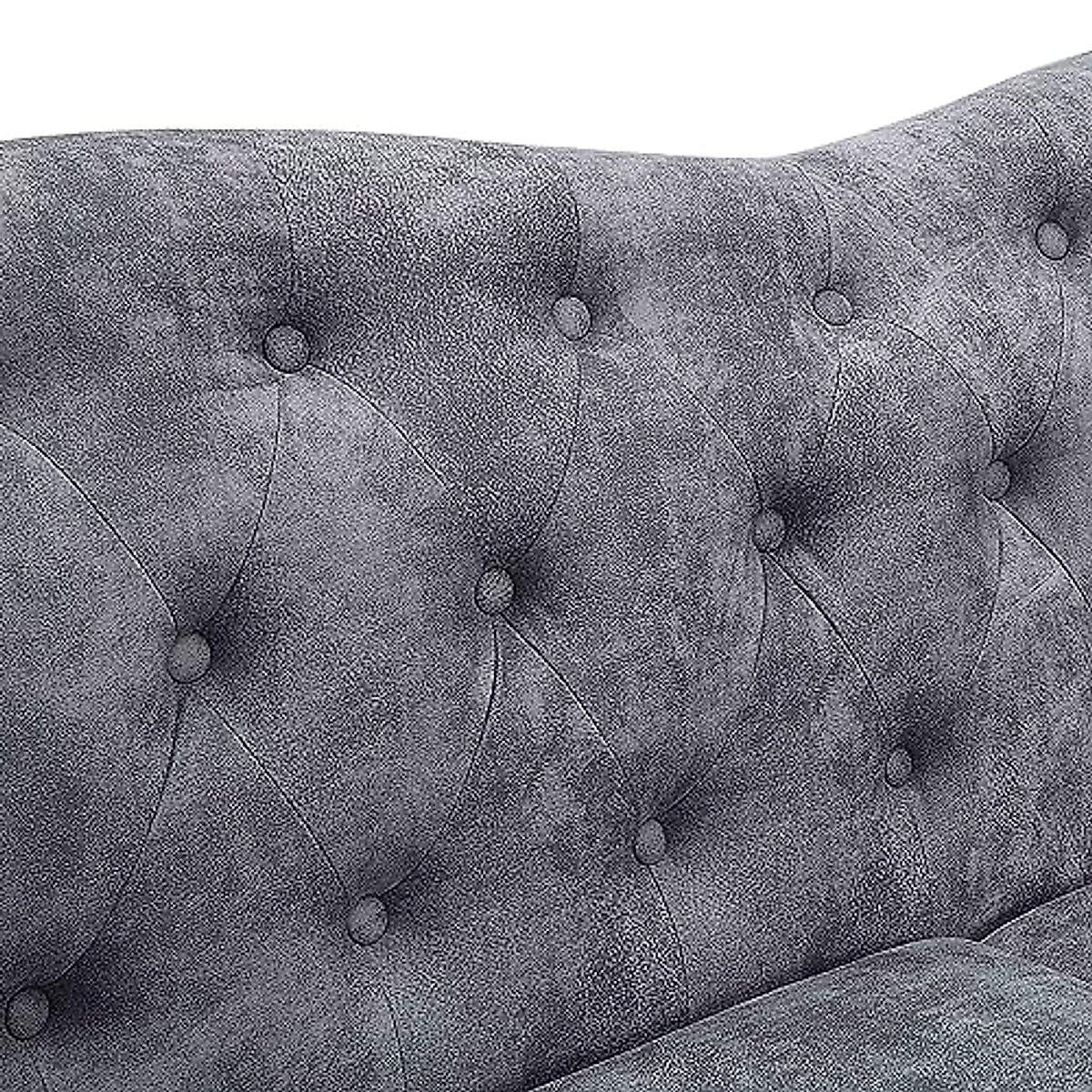 Modern Loveseat Couch Sofa,Classic Traditional Chesterfield Upholstered Accent 3 Seaters Large Sofá Love Seats Futon Couches Furniture with Nailhead Scrolled Arms&Pillows for Small Space/Living Room