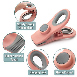 Mr. Pen- Magnetic Chip Clips, 6 Pack, Muted Morandi Chip Clips, Bag Clips, Food Clips, Bag Clips for Food, Chip Bag Clip, Chip Clips Magnetic, Chip Bag Clips, Clips for Food Packages, Kitchen Clips