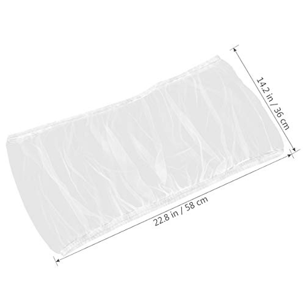 UEETEK Bird Cage Skirt Mesh Bird Cage Seed Catcher Guard Net Cover White Size L