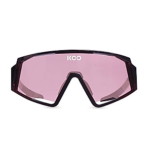 KOO Spectro Sunglasses I Performance Eyewear for Road, Triathlete & Cyclocross Sports - Black L.Photochromic Pink