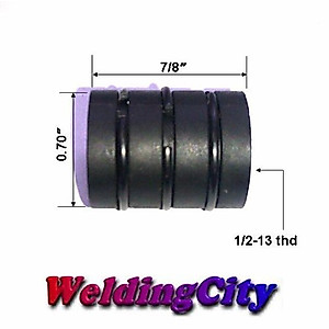 WeldingCity MIG Welding Gun Accessory Kit (.035") Contact Tip-Gas Nozzle-Gas Diffuser-Nozzle Adapter for Lincoln Magnum 200/250 and Tweco #2 180-250 Amp