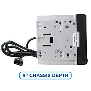 Jensen J1CA7W 7-inch Certified Apple CarPlay Android Auto Wired or Wireless | Double DIN Touchscreen Car Stereo Radio | Bluetooth | Backup Camera Input | USB Playback & Charge | Sirius XM Ready