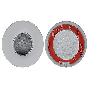 Geekria QuickFit Replacement Ear Pads for Beats Solo 2 Wireless, Solo2.0 Wireless (B0534) On-Ear Headphones Earpads, Headset Ear Cushion Repair Parts (Grey)