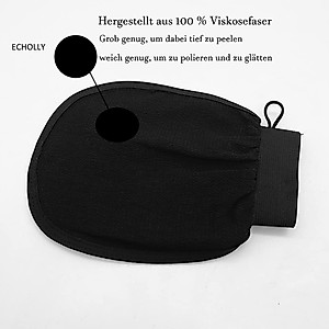 Echolly Deep Exfoliating Mitt Body Scrub-Exfoliating Hammam Glove-Face and Body Exfoliator Mitt - Skin Cleanser for Women & Men-Dead Skin Remover for Body