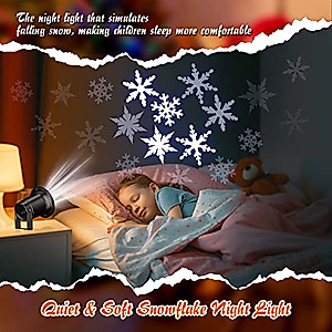 Christmas Projector Lights Outdoor & Indoor, Snowflake Projector Lights, IP65 Waterproof LED White Snowfall Christmas Lights, Perfect for Xmas Party Wedding Garden Patio Decoration