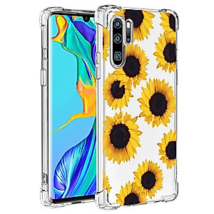 Zoeirc Case for Huawei P30 Pro VOG-L29 VOG-L04 Clear Case for Girls Women, Soft TPU Shockproof Protective Transparent Case Cover for Huawei P30 Pro (Sunflower)