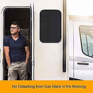 2Pack RV Door Window Cover Sun Shade 25"x16", Camper Privacy Window Screen for Entrance House Travel Trailers Windows Skylight Cover