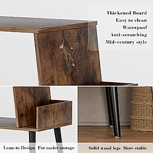 Huakan Record Player Stand, Record Player Table Turntable Stand, Vinyl Record Storage Multifunctional Bookcase for Albums LP