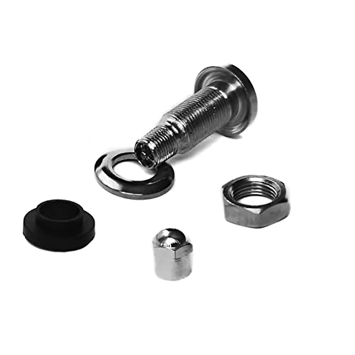 Veteran Tire and Rubber TR-416-S 1" Outer Mount Metal Valve Stem (4 Pack)