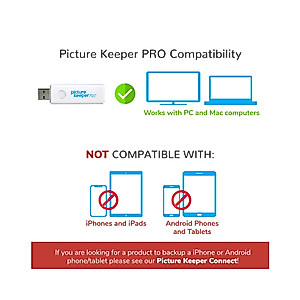 Picture Keeper PRO 32GB Smart USB Professional Storage Flash Drive for Photos, Videos, Music and Docs. More Than Just a Photo Backup Stick. for PC/MAC/Laptops/Computers