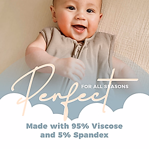 Nyte Nyte Baby - 1.-TOG Beige, 6 to 12 Months, Sleeveless Sleep Sack, Soft Baby & Toddler Sleeping Sack, Breathable Sleep Sack with Adjustable Feet Cuffs & Anti-Slip Grip