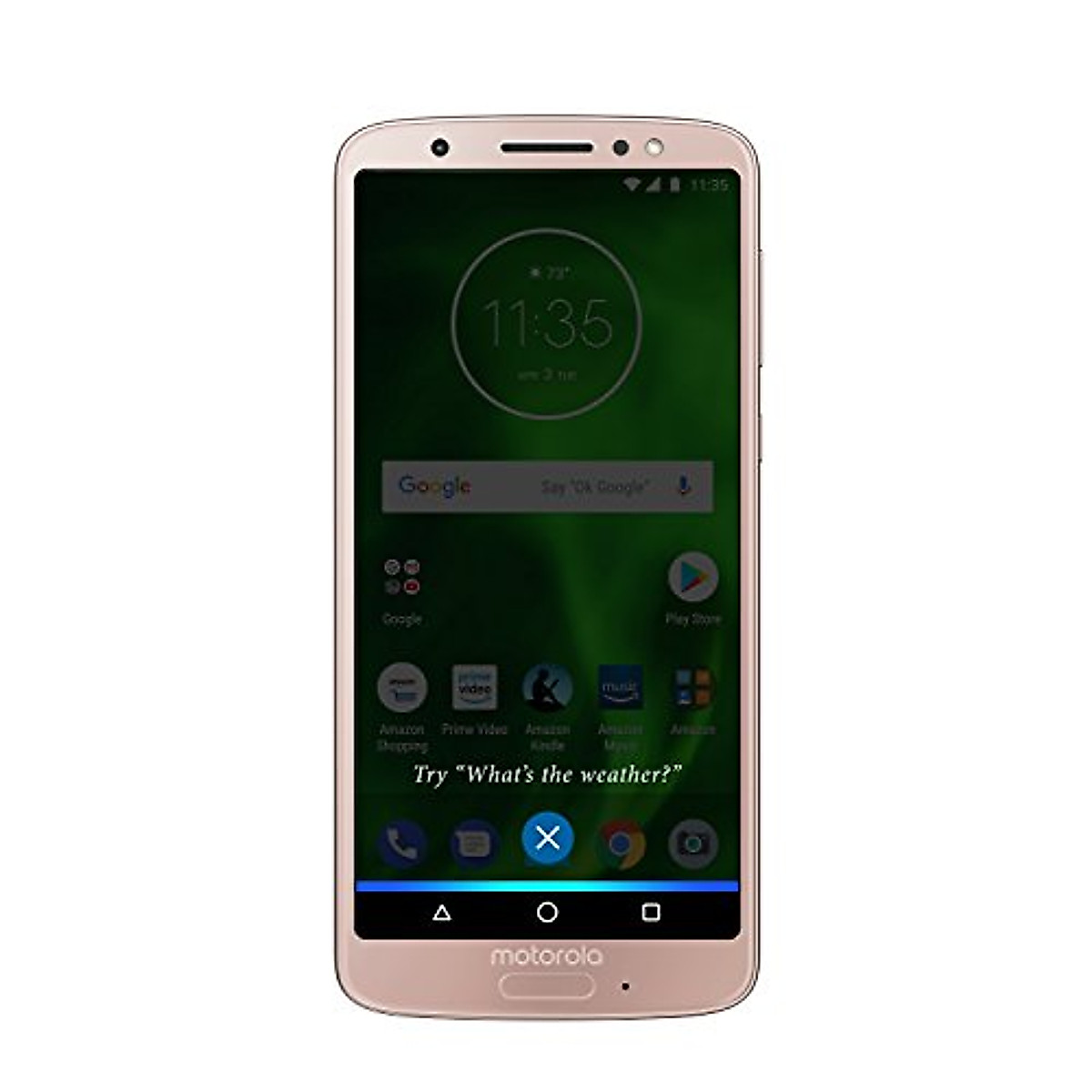 Moto G6 with Alexa Hands-Free – 32 GB – Unlocked (AT&T/Sprint/T-Mobile/Verizon) – Oyster Blush - Prime Exclusive Phone