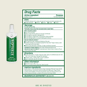 Biofreeze Menthol Pain Relieving Spray 16 FL OZ Colorless Spray For Pain Relief Associated With Sore Muscles, Arthritis, Simple Backaches, And Joint Pain (Packaging May Vary)