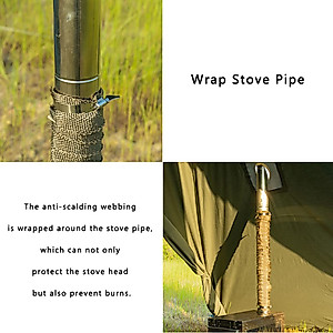 FIREHIKING Hot Tent with Stove Jack Fireproof Pipe Wrap Burner Protector