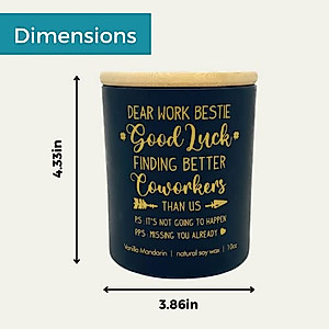 Going Away Gift for Coworker - Funny Office Gifts - Beautiful Soy Wax Scented Candle, Makes a Perfect Office Gift for Work Friends - Gifts for Coworker Leaving Job (Mandarin Vanilla)