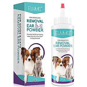 ZIXAOK Dog Ear Cleaner 30g - Removal Ear Powder for Pets,Dog Ear Infection Treatment,Supports Infection Prone Ears, Ear Odor in Pets