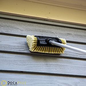 DOCA Car Wash Brush with Long Handle - Outdoor Broom for House, Deck, Patio - Soft Brush, Car Wash Brush (6+ Ft Reach)