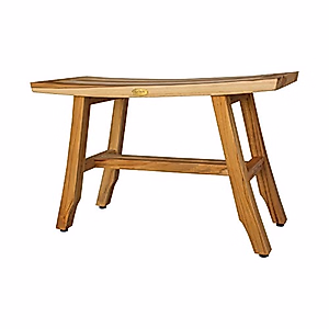 EcoDecors Satori Shower Bench, Natural, 28Lx12Wx18.5T