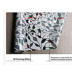 YUTR Static Decorative Privacy Window Films for Glass Non-Adhesive Anti Window Sticker for Home Kitchen Bedroom Living Room