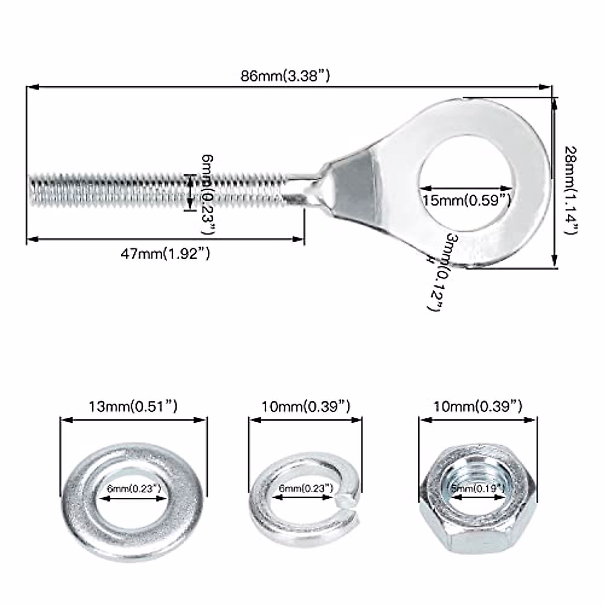 GREHUA Upgrade CG125 105mm Drum Brake Shoe Pad Green Chain Tensioner Adjuster Kit for 212cc 196cc 6.5hp CT200U-EX BT200X CT200U Trail Massimo MB200 Baja Warrior MB165 CRF70 Mini Bike Parts Motorsports