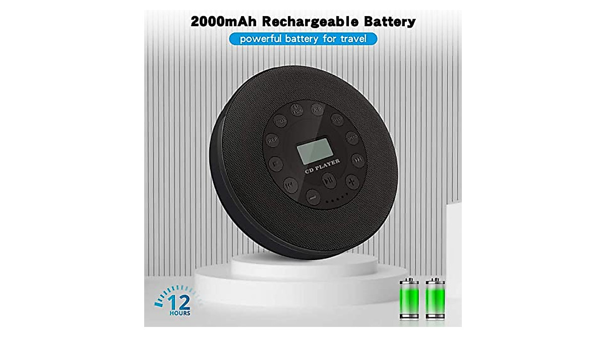 Lukasa Portable Bluetooth CD Player - Versatile Travel & Home Audio