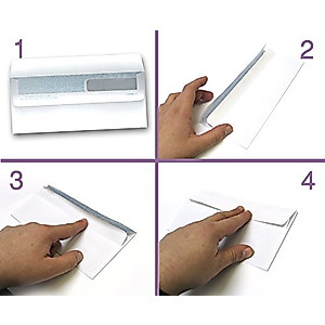 #9 Ready-Seal Double Window Security Tinted Check Envelopes, Compatible for QuickBooks Checks, Sage 100 program, Blackbaud Software ETC, from NextDayLabels, Box of 500