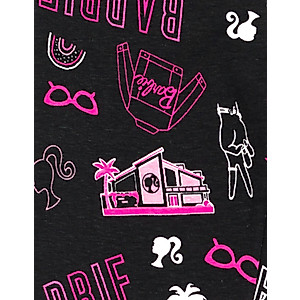 Barbie Little Girls T-Shirt and Pants Pink/Black 7-8