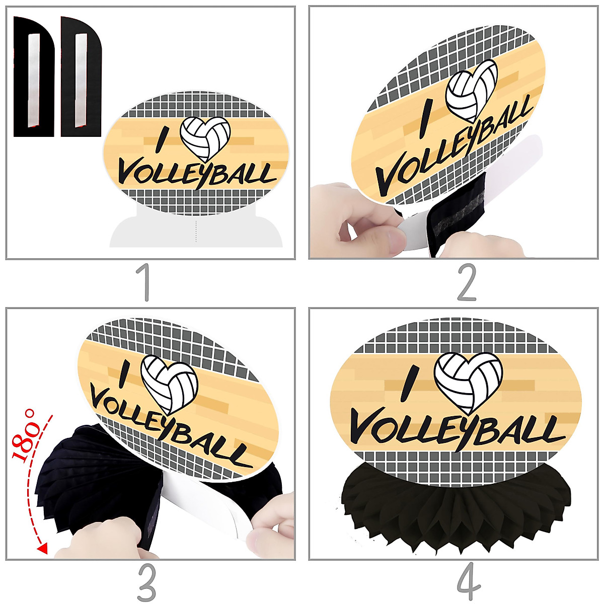 Volleyball Party Honeycomb Centerpieces Volleyball Birthday Party Decoration Volleyball Party Table Centerpieces Volleyball Table Decorations for Sport Themed Baby Shower Supplies