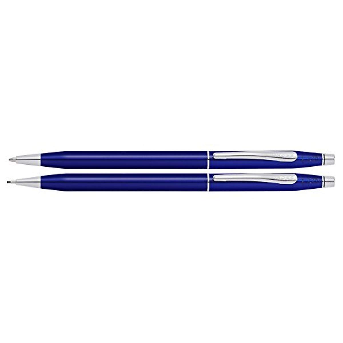Cross Classic Century Refillable Medium Ballpoint Pen and 0.7mm Pencil Set, Includes Premium Gift Box - Translucent Blue Lacquer