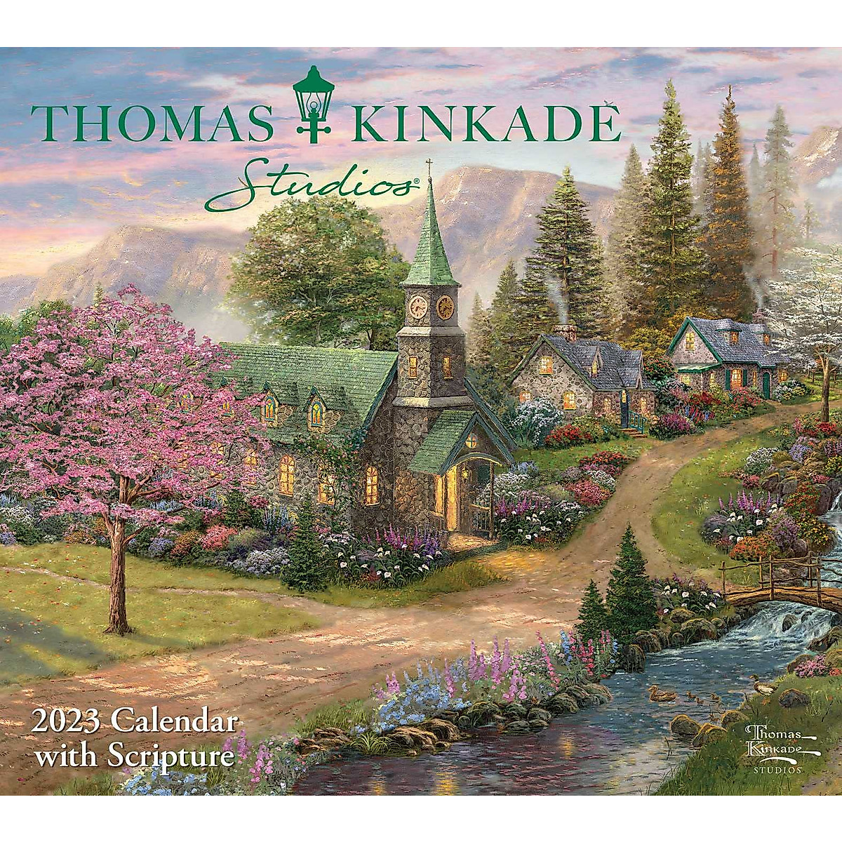Thomas Kinkade Studios 2023 Deluxe Wall Calendar with Scripture